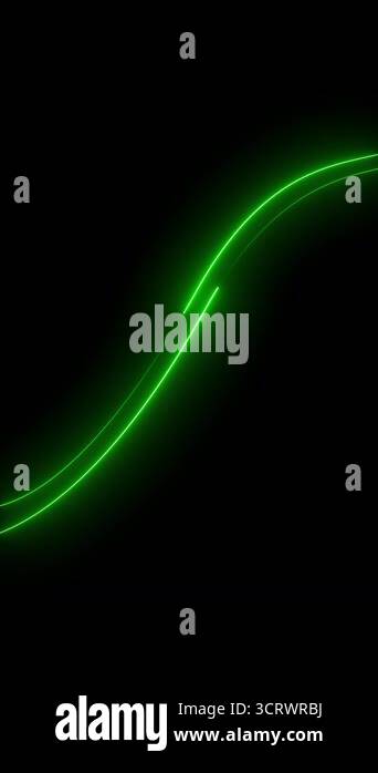 Abstract colorful neon lights animated on a black background. Movement ...
