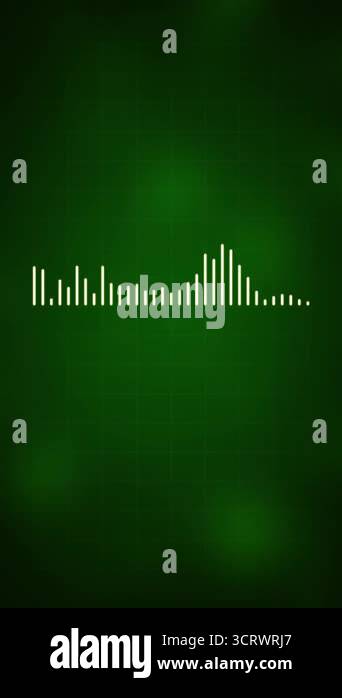 Audio waveform spectrum animation. Audio sound waves animation on soft ...