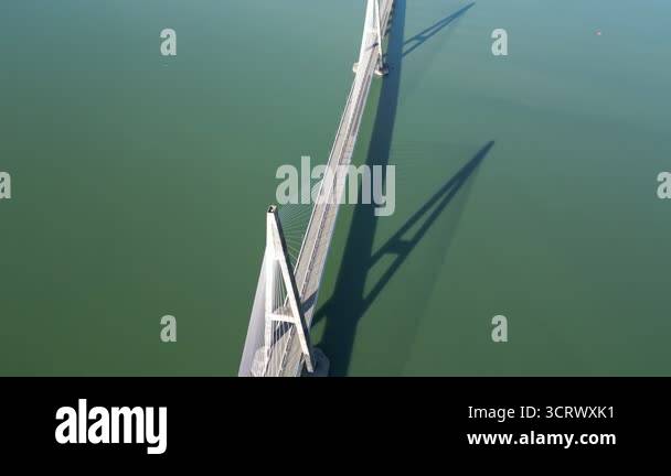 Kong Kong, Johor, Malaysia - Apr 29 2024: Drone shot of Johor River ...