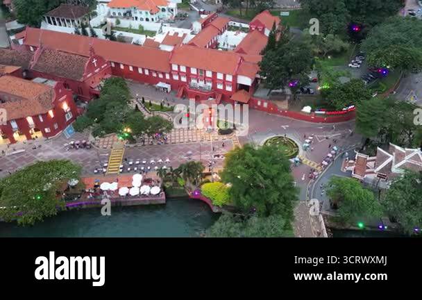 Bandar Hilir, Melaka, Malaysia - Jan 12 2024: Traditional buildings ...