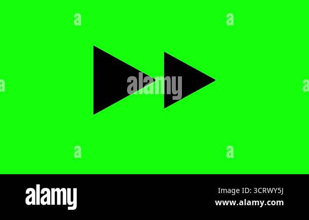 Fast Forward Arrow Icon for Media and Playback Controls Stock Video ...