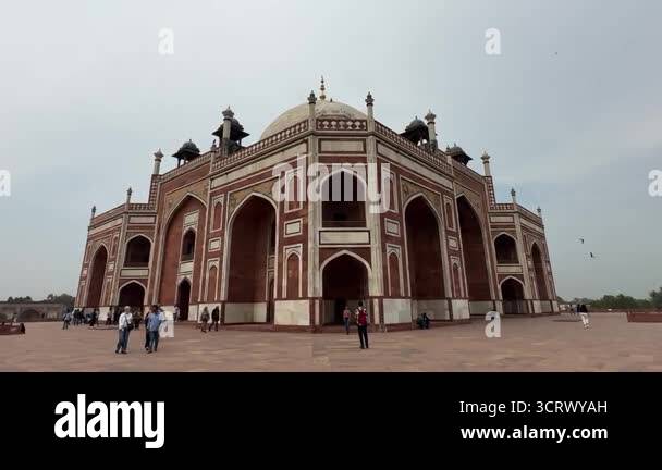 New Delhi, India - February 28 2025: Architecture view of Humayun's ...