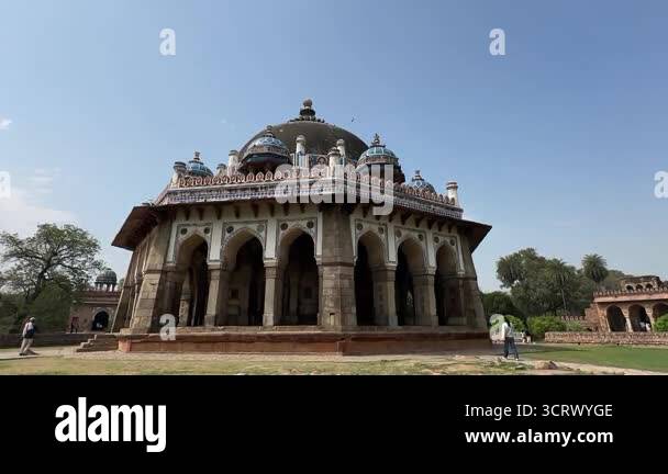 New Delhi, India - February 28 2025: Architecture view of Humayun's ...