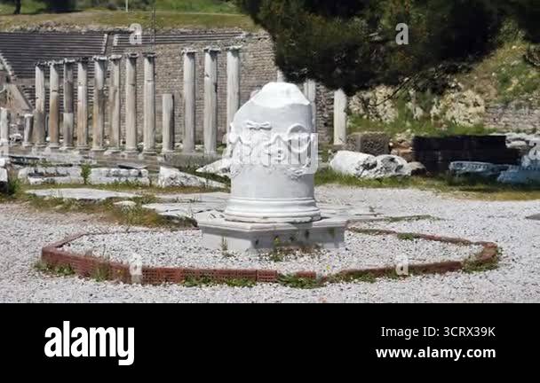 Asklepion Ancient City in Pergamon Historical Ruins of Healing Center4K ...
