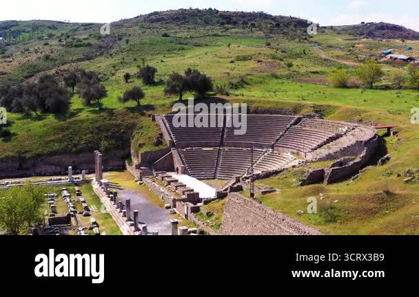 Asklepion Ancient City in Pergamon Historical Ruins of Healing Center4K ...