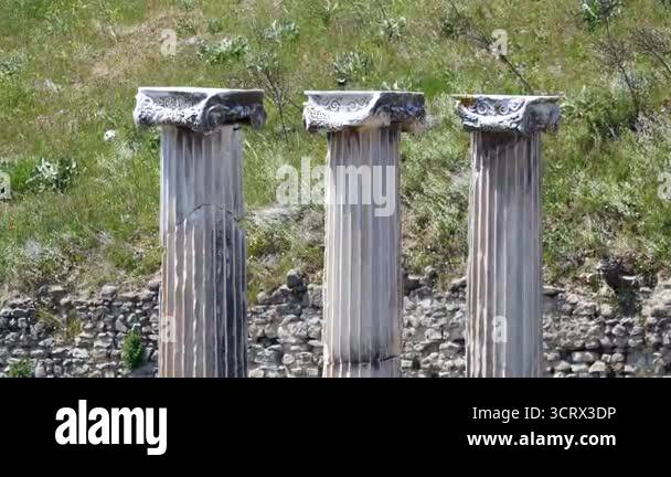 Asklepion Ancient City in Pergamon Historical Ruins of Healing Center4K ...