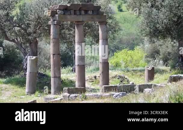 Asklepion Ancient City in Pergamon Historical Ruins of Healing Center4K ...