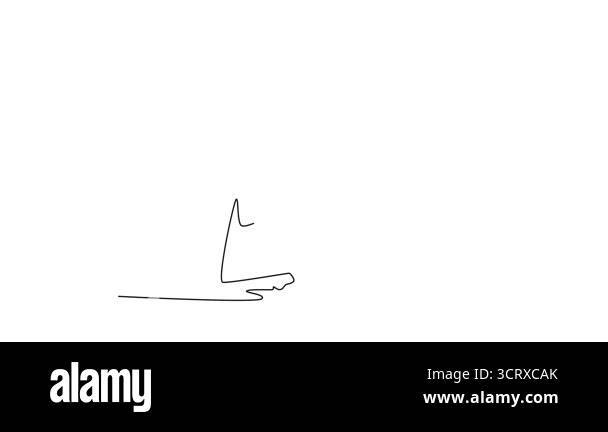 Animated self drawing of continuous line draw two men perform hip throw ...