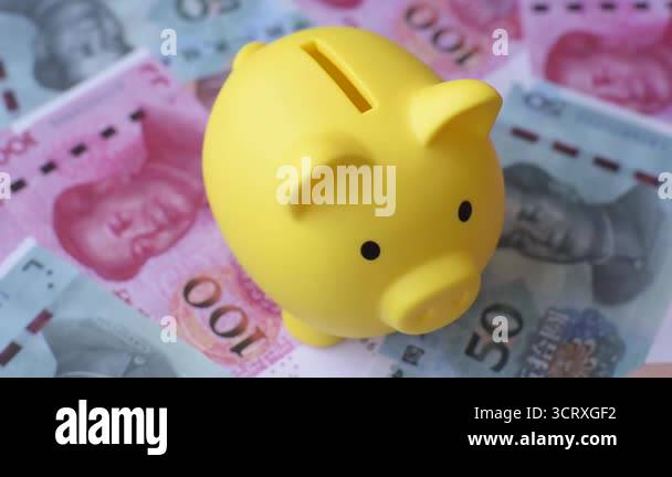 Chinese paper money, yuans in various denominations. China money as a ...