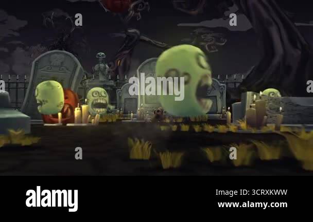 Spooky halloween scene skulls Stock Videos & Footage - HD and 4K Video ...