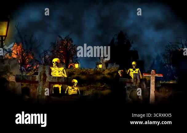 Spooky halloween night scene in Stock Videos & Footage - HD and 4K ...