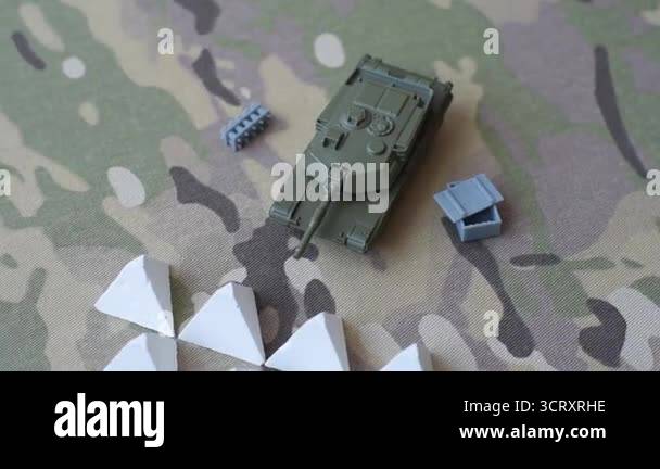 Anti-tank barrier or dragon's teeth made of concrete and iron as a ...