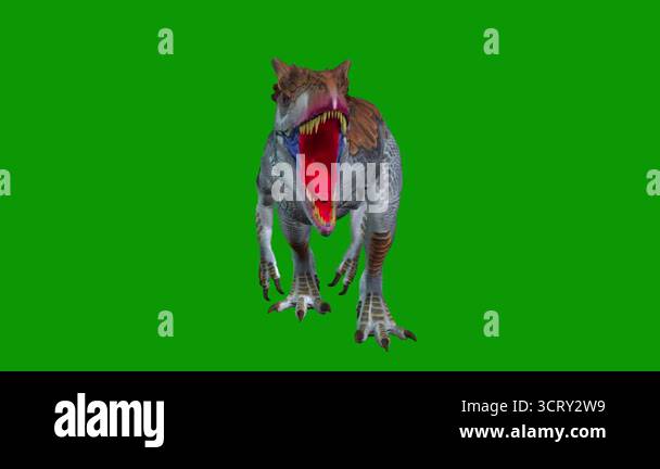 Realistic Dinosaur Angry Scene Front Side 3D Render-Jurassic Dinosaur ...