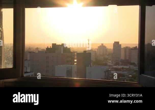 Scenic Aerial View of Santa Rosa, La Pampa, Argentina at Sunset Stock ...