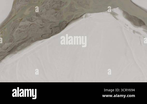 Aerial view of a braided river system in Pakistan, highlighting the ...