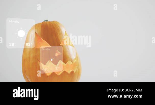 After delay weather cards sliding around carved pumpkin sweeping right ...