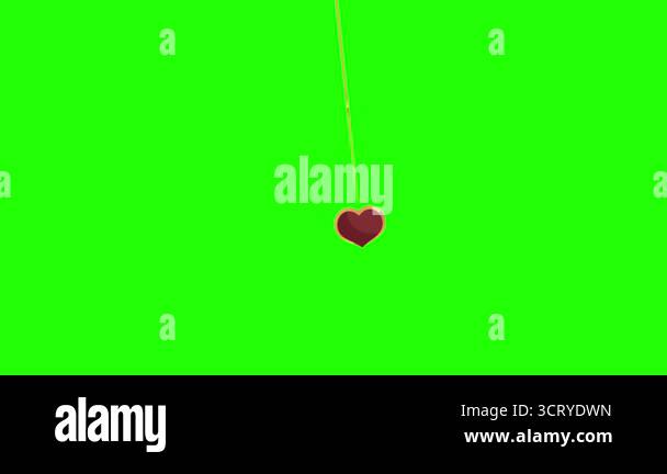 An animated, stylized 3D heart-shaped charm with a polished golden ...
