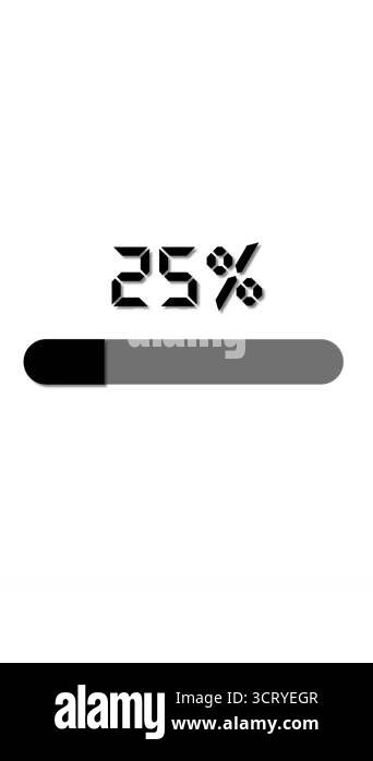 A smooth, vertical percentage bar animation progresses from 16% to 100% ...