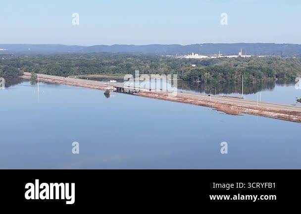 Aerial View Of Bridge Over Coosa River, Interstate 759 and Highway 411 ...
