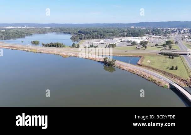 Aerial View Of Bridge Over Coosa River, Interstate 759 and Highway 411 ...