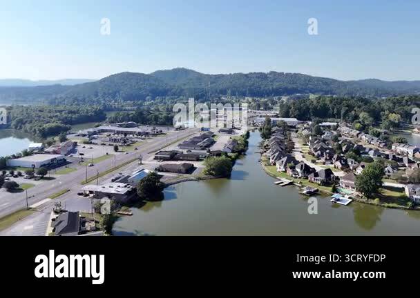 Aerial View Of Bridge Over Coosa River, Interstate 759 and Highway 411 ...