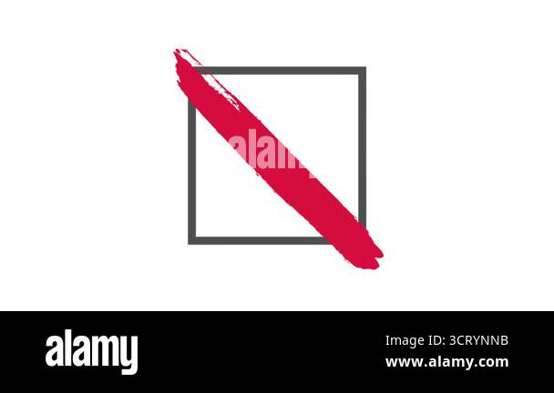 Cross mark, X mark, simple checkbox, tick Stock Video Footage - Alamy