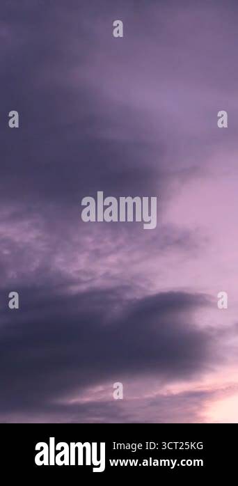 Beautiful Cumulus Clouds in Lilac Blue Sky in Sunlight at Sunset ...