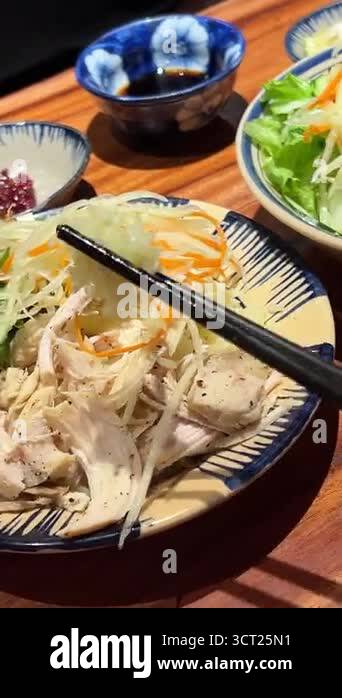 Japanese Ramen with Beef or chicken, rice noodles with fried meat, Tom ...