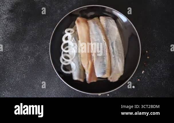 Herring fillet fish fresh seafood portion size natural product tasty ...