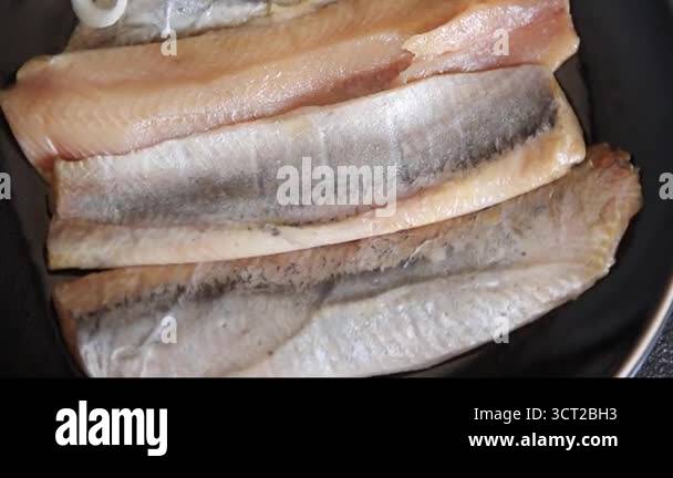 Herring fillet fish fresh seafood portion size natural product tasty ...