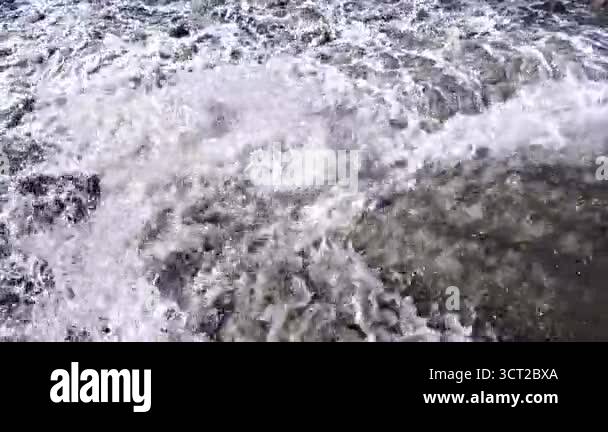 Water pollution, dirty, poorly treated wastewater flows into a natural ...