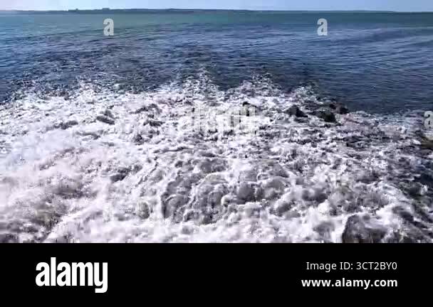 Water pollution, dirty, poorly treated wastewater flows into a natural ...