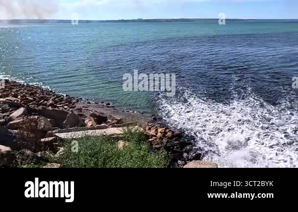 Water pollution, dirty, poorly treated wastewater flows into a natural ...