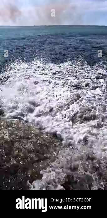Water pollution, dirty, poorly treated wastewater flows into a natural ...
