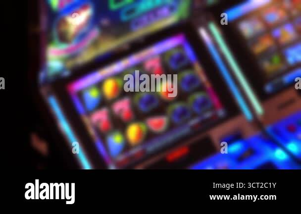 A vibrant close-up of a slot machine screen shows the popular fruit ...
