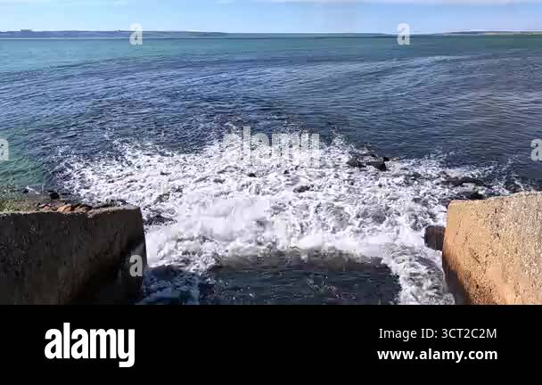 Water pollution, dirty, poorly treated wastewater flows into a natural ...