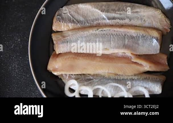 Herring fillet fish fresh seafood portion size natural product tasty ...