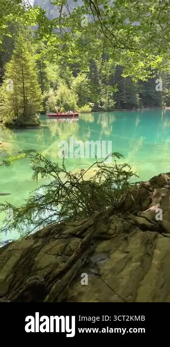 Crystal-clear Blausee lake in Switzerland, where the water is so ...