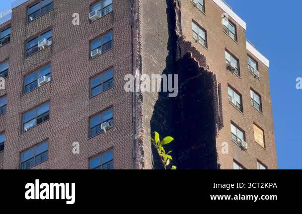 October 1, 2025, New York, USA: A gas explosion causes a NYCHA's ...
