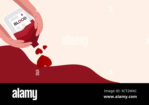 blood drop and blood donation. hand holding blood bag. vector blood ...
