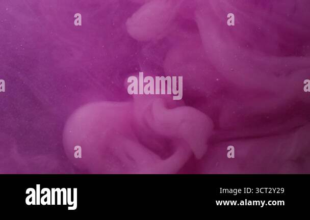 Shimmer ink. Glitter paint. Defocused lilac purple color water swirling ...