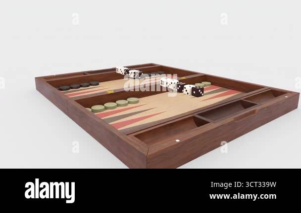 backgammon with dice.3d and computer rendering animation video with 4k resolution Stock Video ...