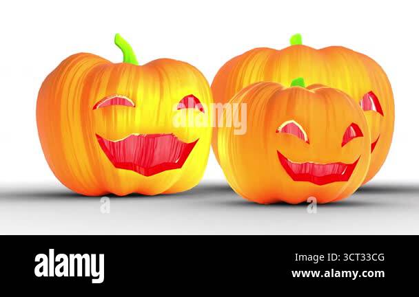 vampire pumpkin. 3d and computer rendering animation video with 4k ...