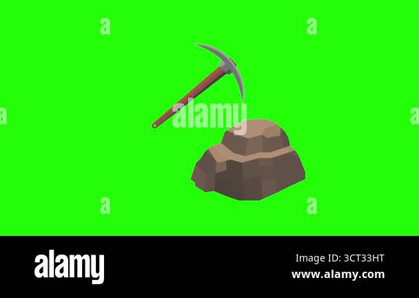 mining axe breaking stone animated mining axe breaking stone breaking ...