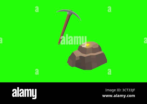 mining axe breaking stone animated mining axe breaking stone breaking ...