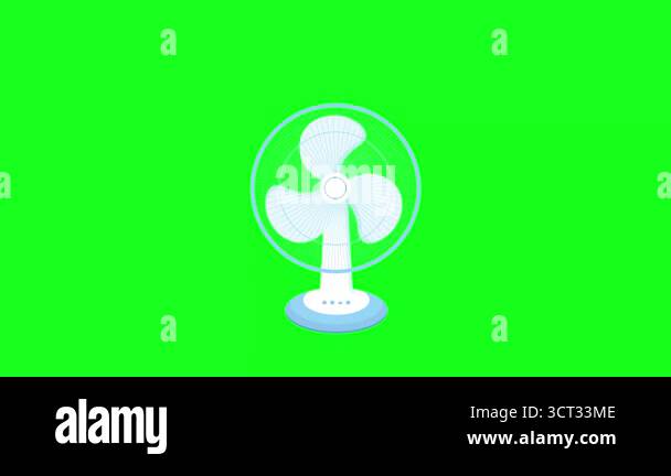 fan, spinning animated fan turns on green screen 4k looping Stock Video ...