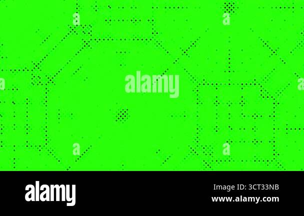 green screen (chroma key) seamless looped comic style halftone dotted ...