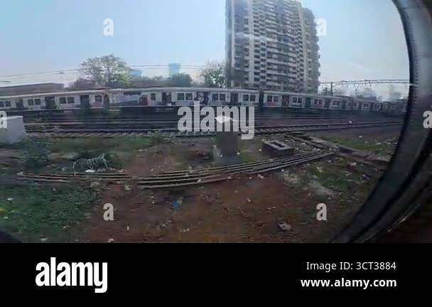 Mumbai AC Local Train Journey Inside View Stock Video Footage - Alamy