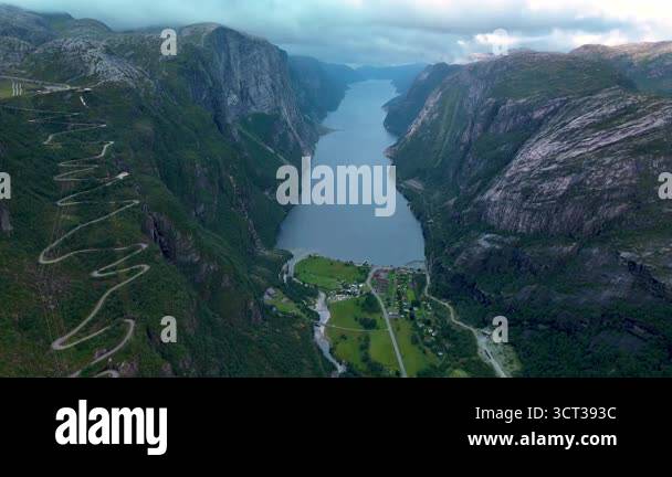 Explore the stunning beauty of Lysebotn in Lysefjord, Norway Stock ...