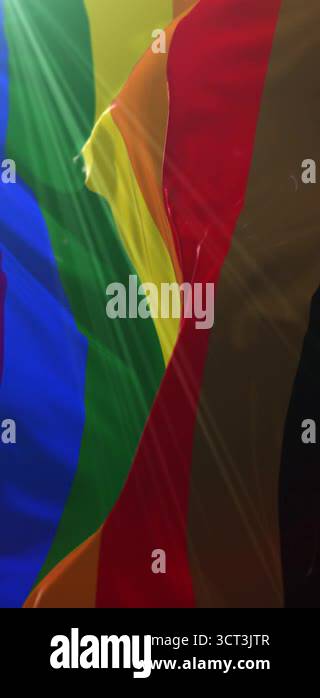 Philly Pride Flag or Philadelphia Pride Flag. Loop. 4K Vertical Stock ...